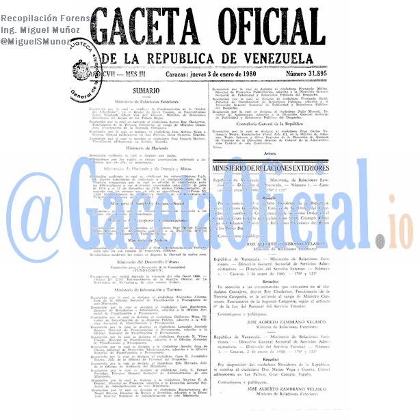 Gaceta Oficial 31895 1980-01-03