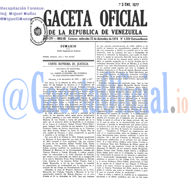 1976-12-22 Gaceta Oficial 1929