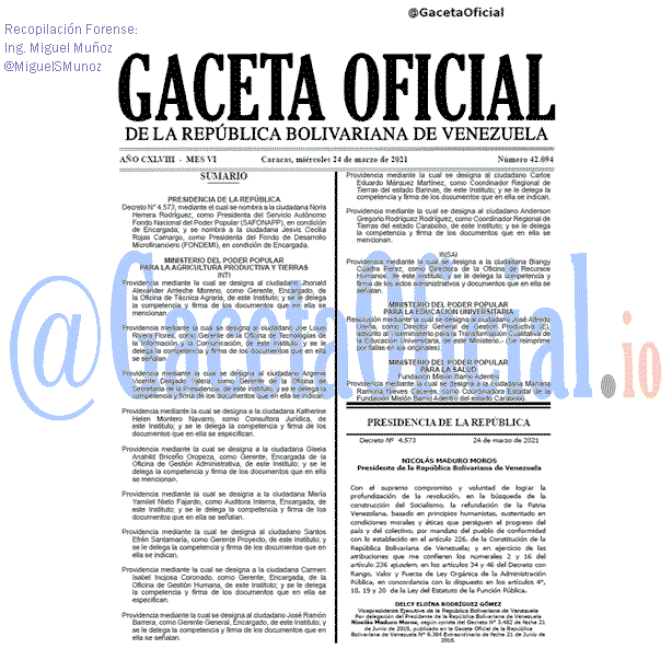 2021-03-24 Gaceta Oficial 42094